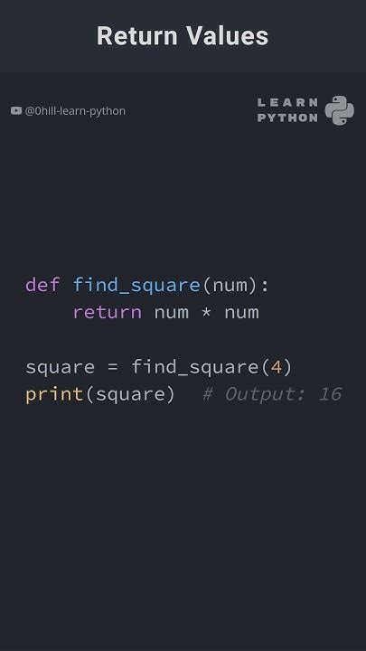 Function Return Values In Python Coding Programminglanguage Python
