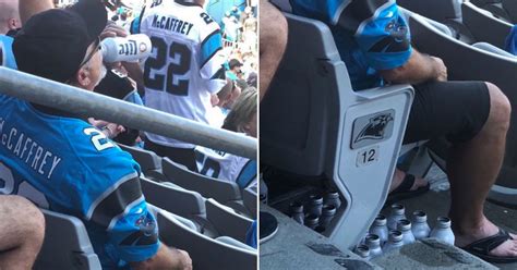 Carolina Panthers Fan Knocks Back 18 Beers By Himself During Game Video