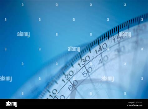 Close Up Of A Protractor Stock Photo Alamy