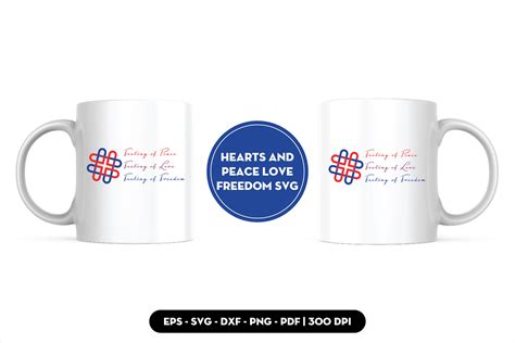 Hearts And Peace Love Freedom Svg By Thai Thanh Hieu Thehungryjpeg
