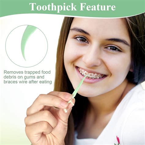 Count Orthodontic Flossers For Braces With Floss Dispenser Braces