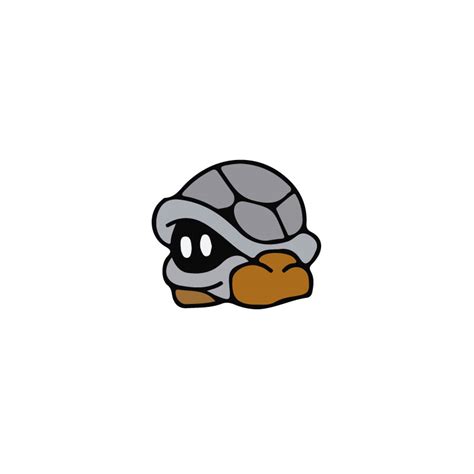 Koopa Shell Mario Bross Stickers Med