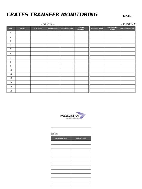 Crates Transfer Form Pdf