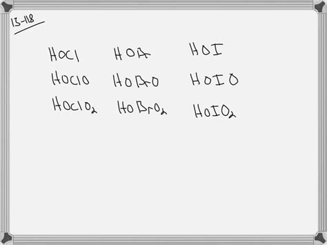 Solvedthe Following Is A Table Of Some Of The Oxoacids Of The Halogens