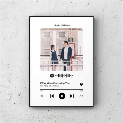 Jual Spotify Song Poster Wall Art Custom A4 A3 Print Frame Di