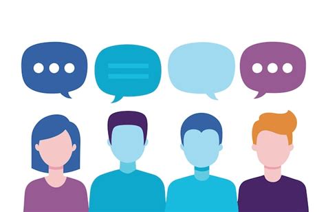 A Group Of People Speech With Bubbles Icon Vector Illustration Premium Ai Generated Vector