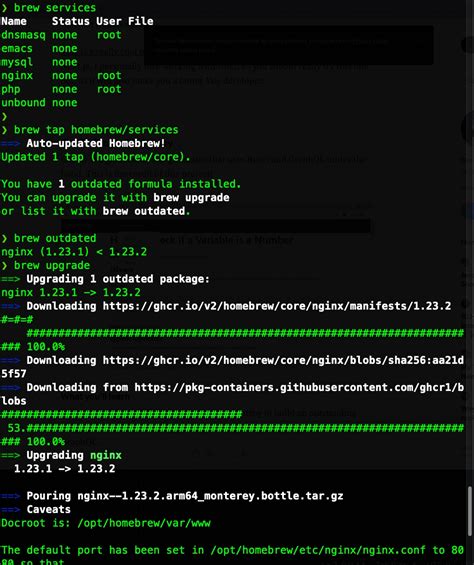 Cannot Determine Services Status Running Homebrew As Root Is