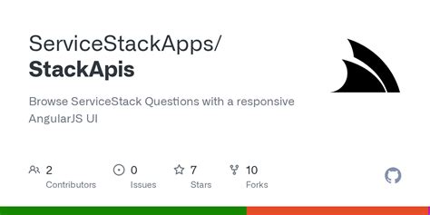 Github Servicestackappsstackapis Browse Servicestack Questions With A Responsive Angularjs Ui