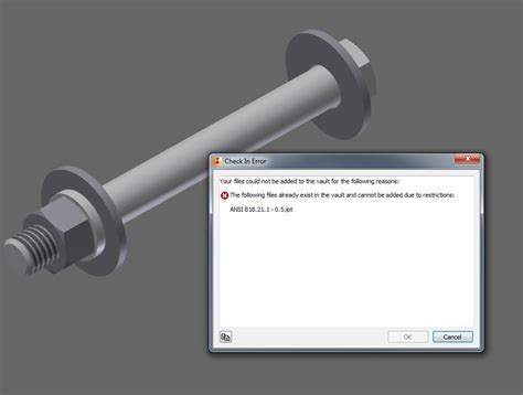 Bolted Connections Fighting With The Vault Autodesk Community