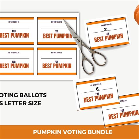 Pumpkin Contest Voting Printables Etsy