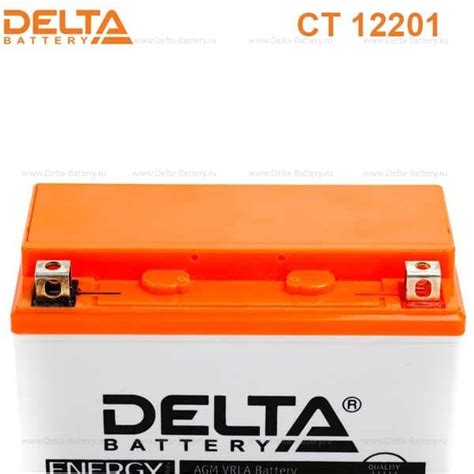 Мото аккумулятор Delta CT 12201 (12V / 20Ah) [YTX20L-BS YTX20HL-BS ...