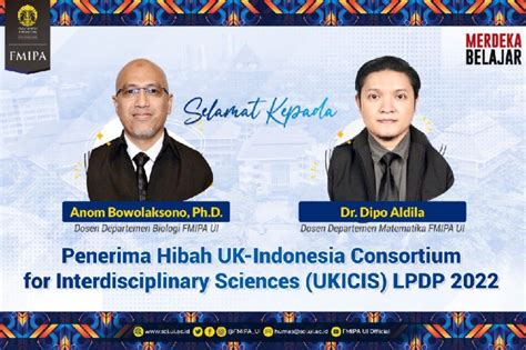 2 Peneliti Ui Raih Dana Riset Uk Indonesia Consortium For