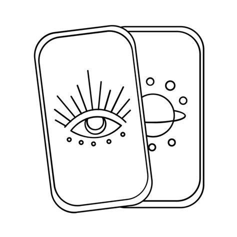 Premium Vector Hand Drawn Tarot Cards Kawaii Coloring Book