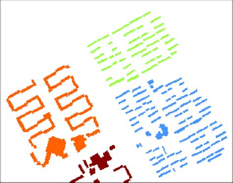 Clustered Buildings With Threshold Of 40 Meters Portion Download Scientific Diagram