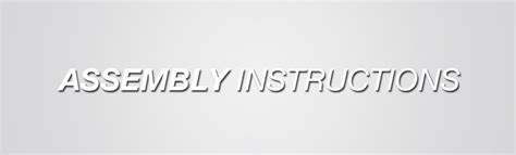 Hub Products — Assembly Instructions