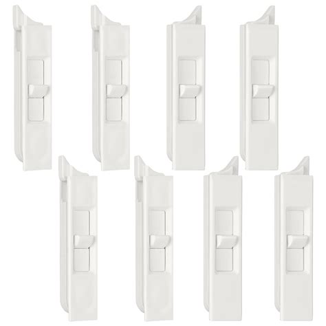 8 Pieces Tilt Latch Pairs White Plastic Construction