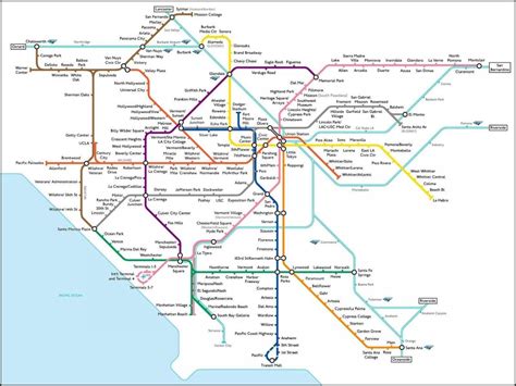 Metro Rail Map Los Angeles Ca