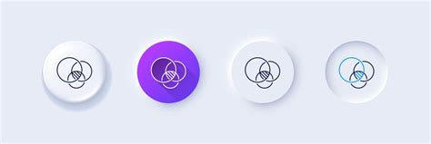 Euler Diagram Icon Eulerian Circles Sign Vector Image