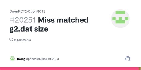 Miss Matched G2dat Size · Issue 20251 · Openrct2openrct2 · Github