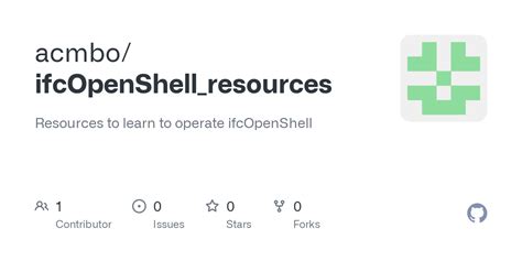 GitHub Acmbo IfcOpenShell Resources Resources To Learn To Operate IfcOpenShell