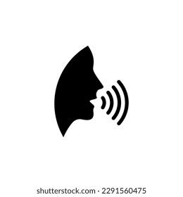Voice Speech Icon Head Face Sound Stock Vector Royalty Free 2291560475 Shutterstock