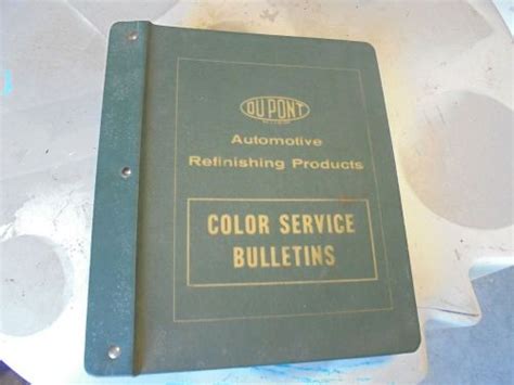 Buy Dupont Automotive Refinishing Products Color Service Bulletins