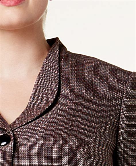 Le Suit Plus Size Three Button Tweed Skirt Suit Macys