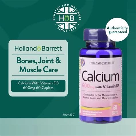 Holland And Barrett Calcium Plus Vitamin D 60 Tablets Shopee Singapore