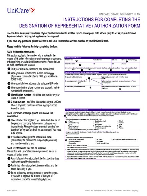 Fillable Online Designation Of Representative Authorization Form With
