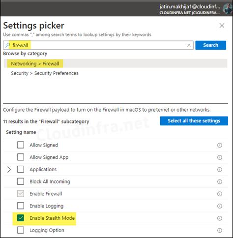 Enabledisable Stealth Mode On Macos Using Intune