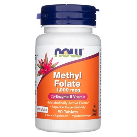 Now Foods Methyl Folate 1000 mcg 90 Tablets | Medpak Shop