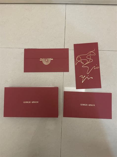 Giorgio Armani 利是封 8個 興趣及遊戲 手作＆自家設計 文具及工藝 節日佈置及裝飾 Carousell