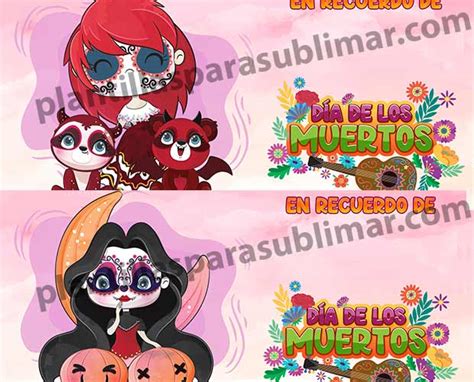 Plantillas Catrinas Dia De Muertos Tazas Plantillas Para Sublimar