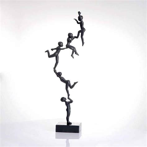 Patung Logam Abstrak Aksen Dekoratif Sculptureshome