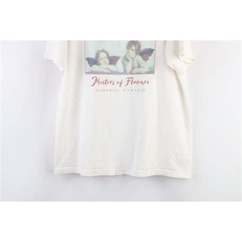 90s Mens Large Spell Out Raphael Two Angels Artist Ar… Gem