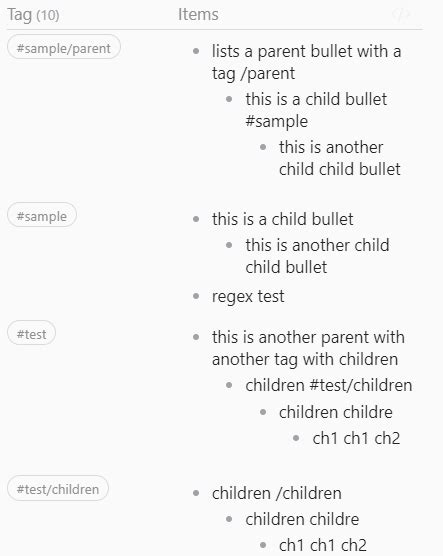 grouping items by tags in a table help obsidian forum