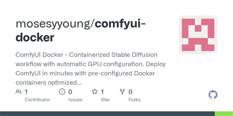 Github Mosesyyoungcomfyui Docker Comfyui Docker Containerized