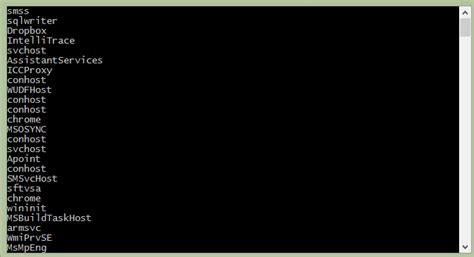 How To List The Name Of All Running Processes In C