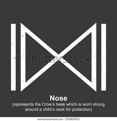 Nose Represents Beak Which Worn Strung Stock Vector Royalty Free