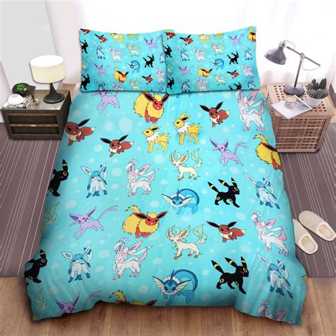 Pokemon Eevee Evolutions Bed Sheets Spread Duvet Cover Bedding Sets