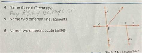 solved 4 name three different rays 5 name two different line