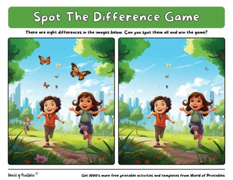 Easy Spot The Difference Games World Of Printables