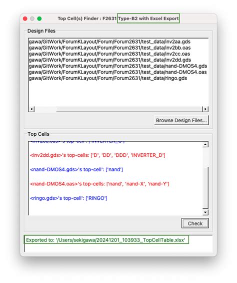 Find The Cellname List — Klayout
