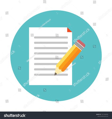Document Pencil Vector Stock Vector Royalty Free 1017436582