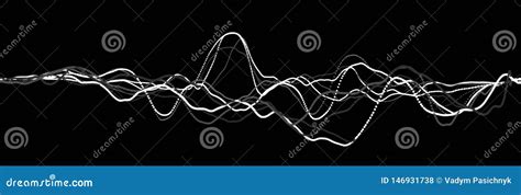 Sound Wave Element Abstract Black Digital Equalizer Big Data