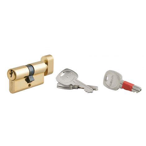 Cylindre de serrure à bouton clé modifiable 30Bx30mm anti arrachement