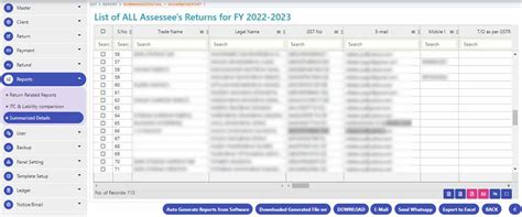 Gen Gst Software E Mail And Whatsapp Facility For Reports