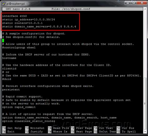 2016 how to assign a static ip address to the raspberry pi