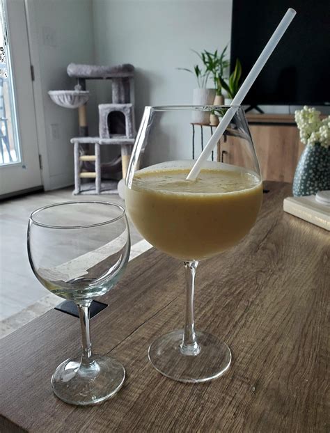 Thought Id Use A Giant Wine Glass For My Smoothie Today Just For Fun🤪