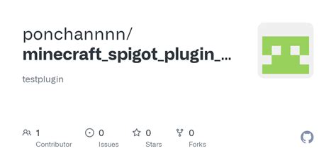 Github Ponchannnn Minecraft Spigot Plugin Test Testplugin